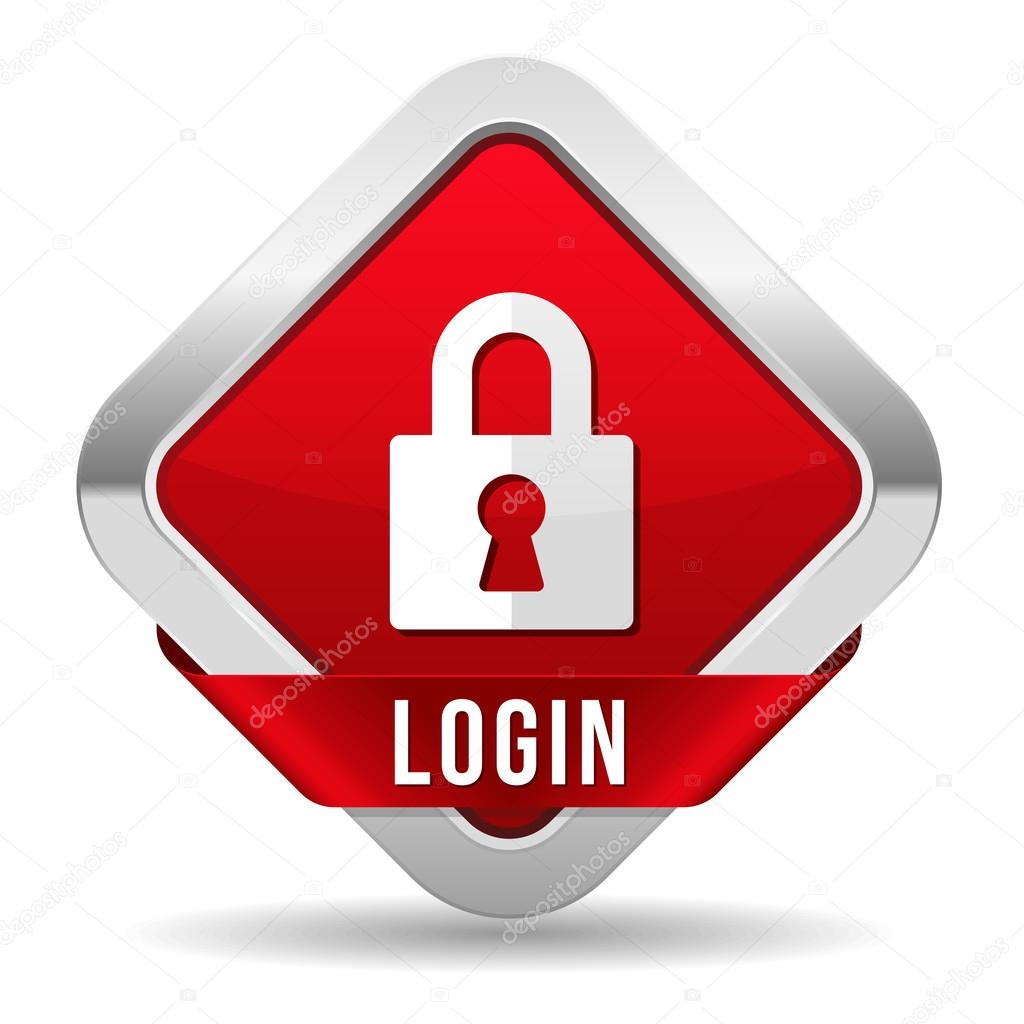 Login button with steel border Stock Vector by ©newartgraphics 92639568