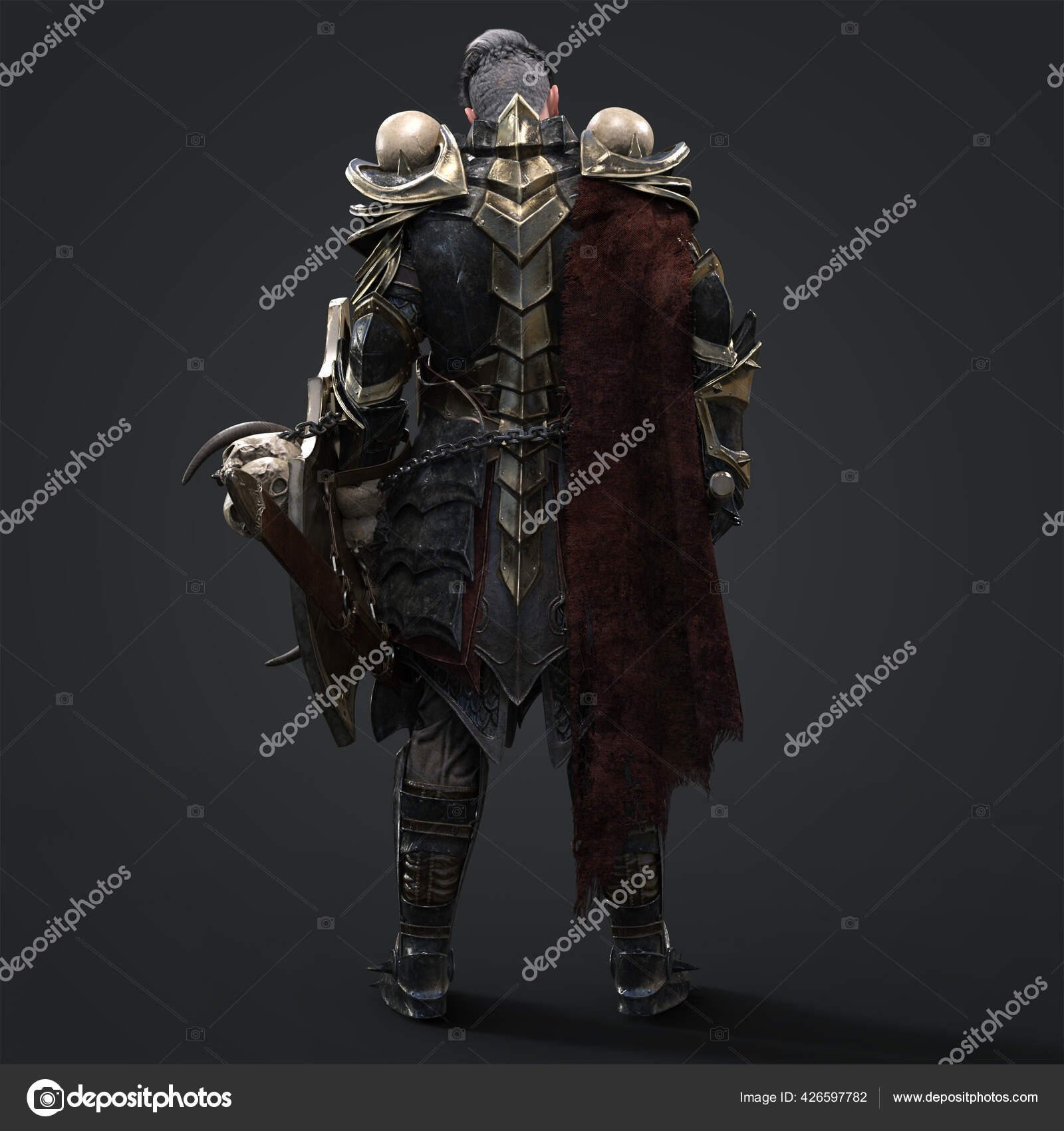 Dark Armor With Cape