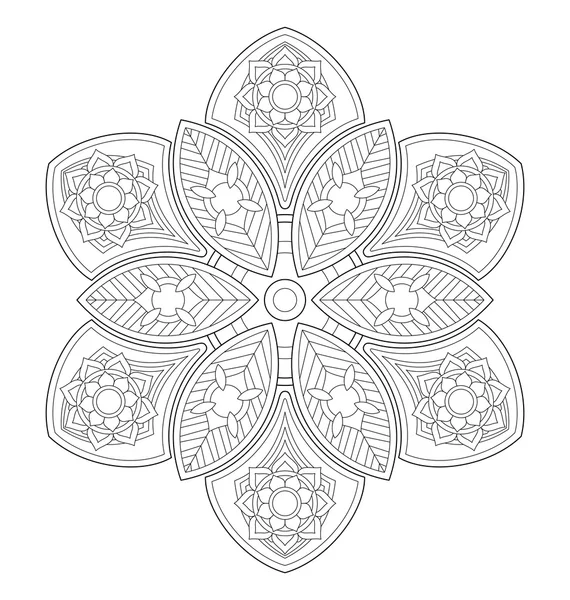 Mandala Illustration For Adult Coloring ⬇ Vector Image By © Rijal