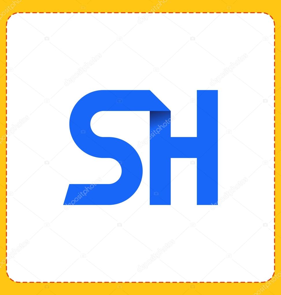 Moderm minimalis logo inicial SH Vector de stock #113637386 de ©rijal