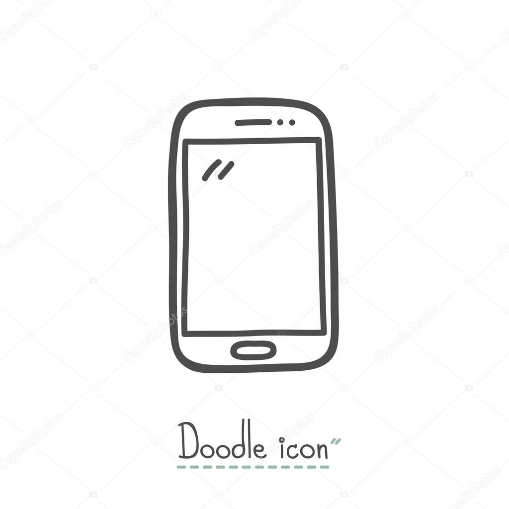 Smart Phone Doodle Icon. Stock Vector by ©samuraitop 116586412