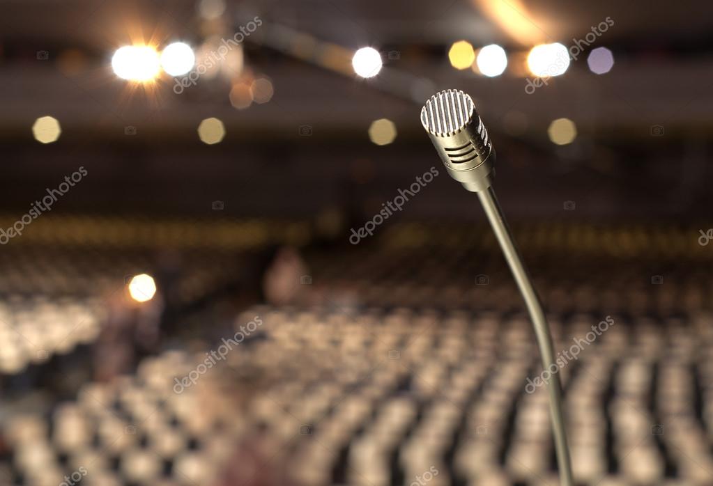 Microphone on the stage Stock Photo by ©maxcam 57257445