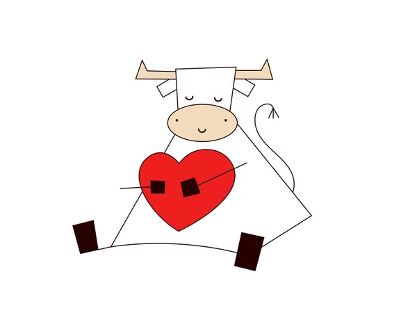 Corazon vaca imágenes de stock de arte vectorial | Depositphotos