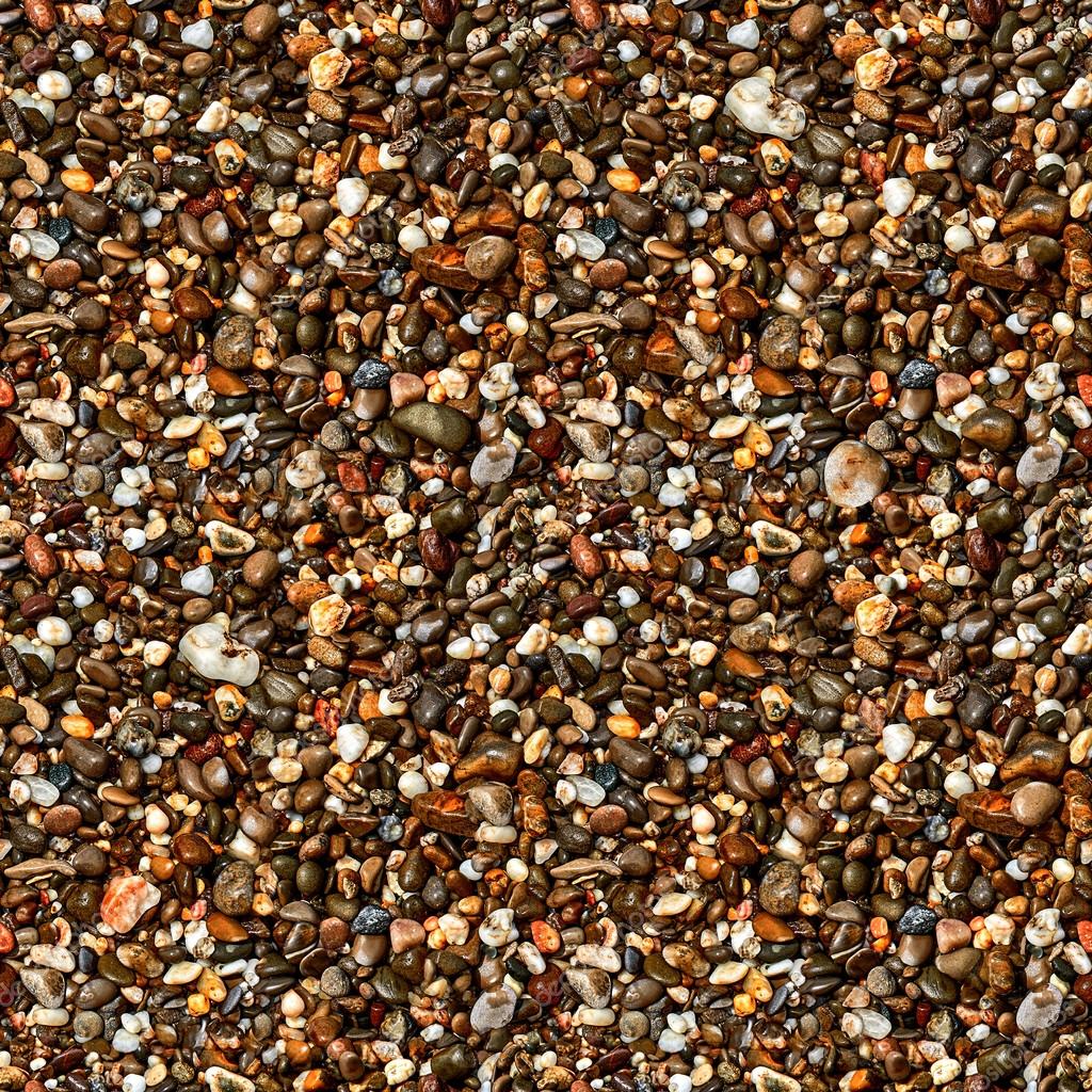 Brown pebble stone floor background seamless and texture — Stock Photo ...