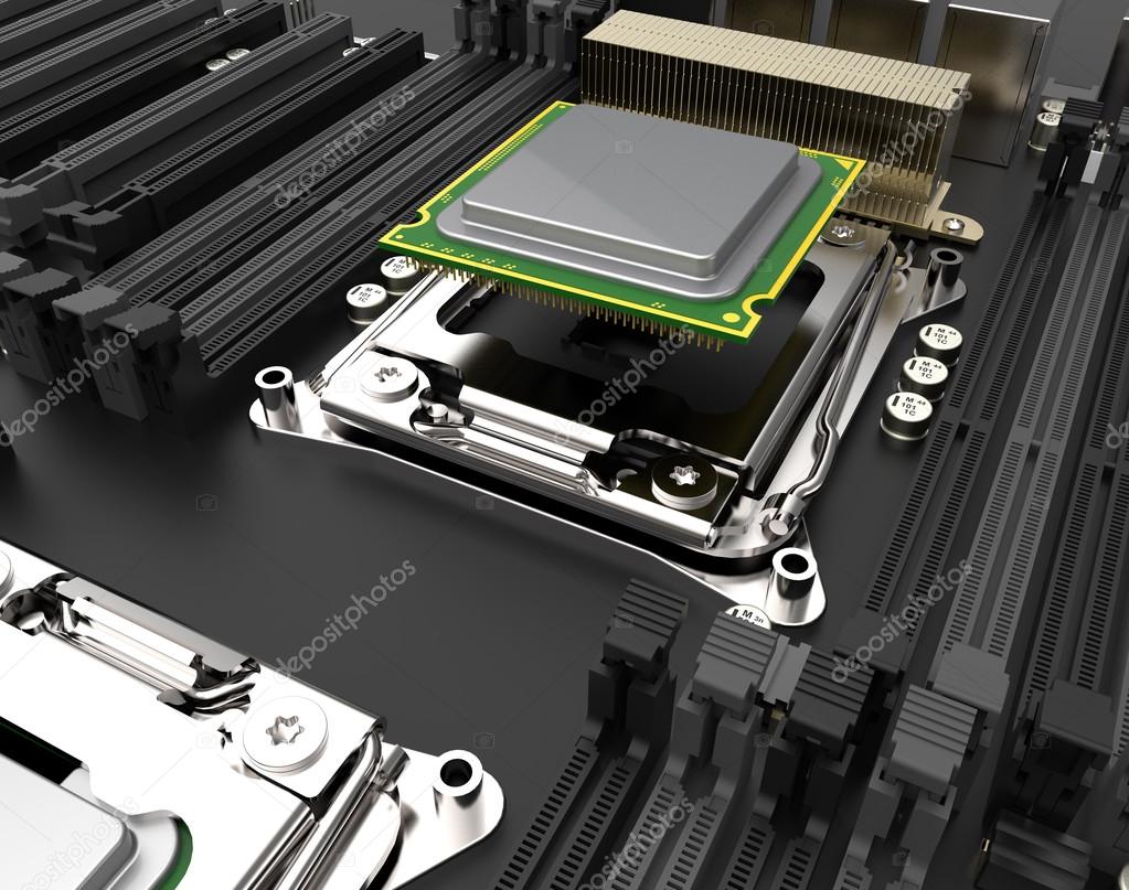Procesadores Centrales de Computación concepto de CPU. fondo de ...