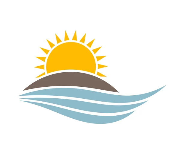 Sunset Over Water Clipart