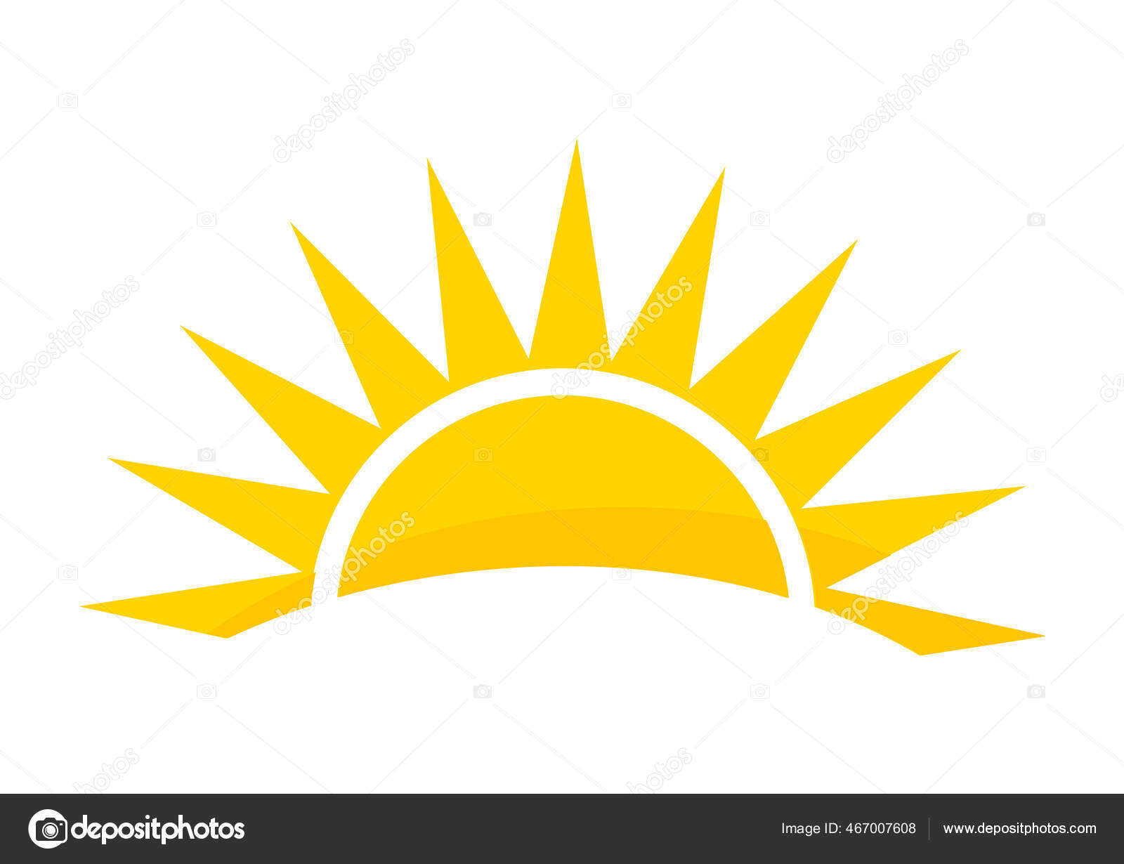 Sunset Sun Icon Vector Illustration Stock Vector Image by ©Studiobarcelona #467007608