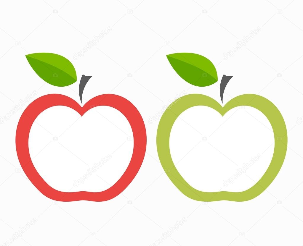 Red and green Apple labels Stock Vector Image by ©Studiobarcelona #73785155