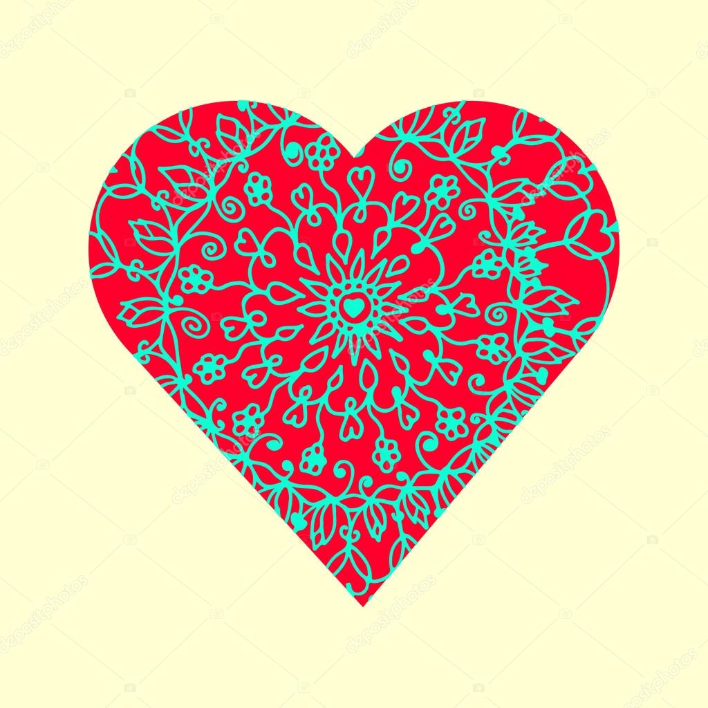 Heart mandala in vector — Stock Vector © 0112angel #101679732