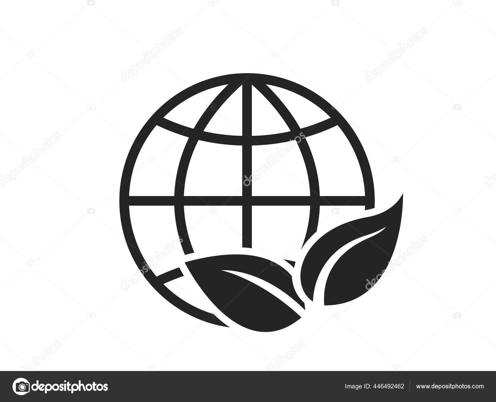 Environment Icon Environmental Eco Symbol Leaf Globe Earth Vector Image ...