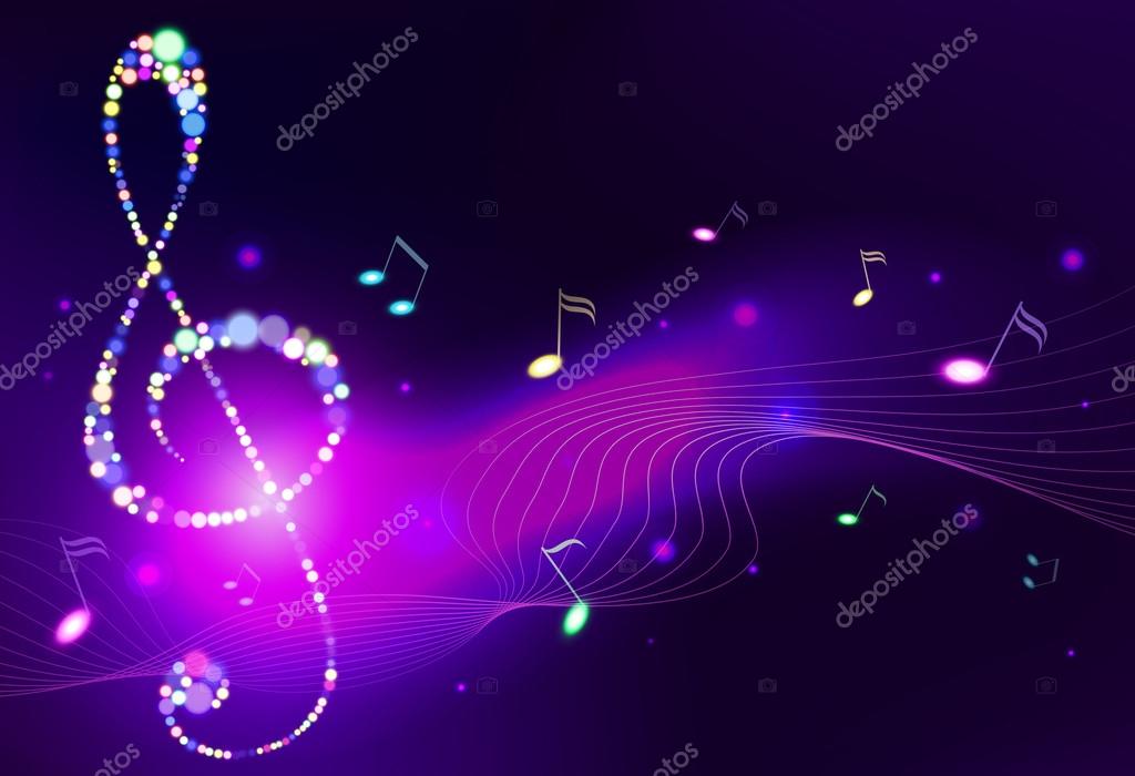 Geometrical background with music notes and key. Stock Vector by ...