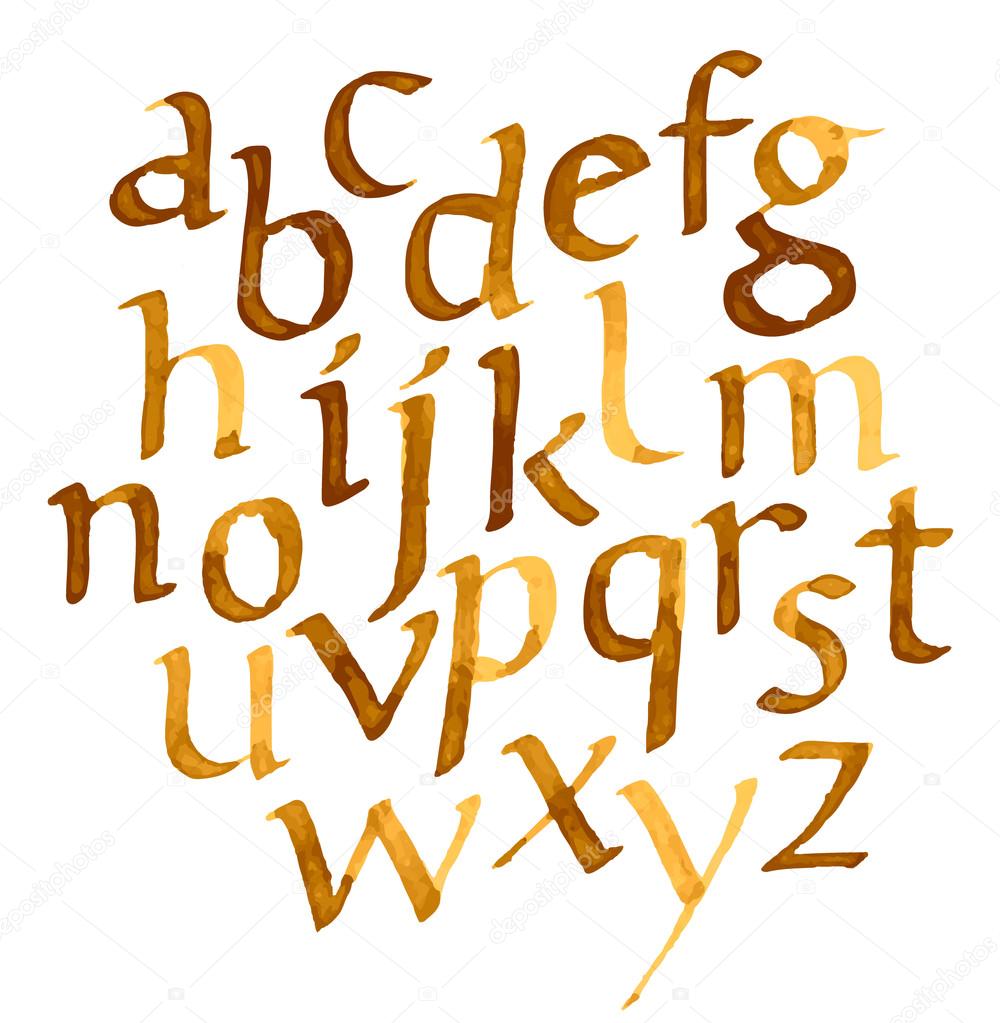 Letras del alfabeto mayúsculas y minúsculas . Vector de stock #97074308 ...