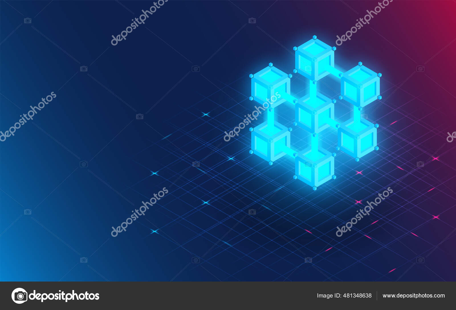 Futuristic Blockchain Connection Future Concept Vector Illustration Stock Vector by ©TFYkUB ...