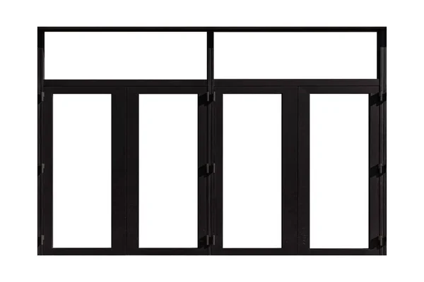 Black Metal Window Frame Isolated White Background — Stock Photo © Torsakarin #200553546