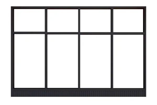 Black Metal Window Frame Isolated White Background — Stock Photo © Torsakarin #200553546
