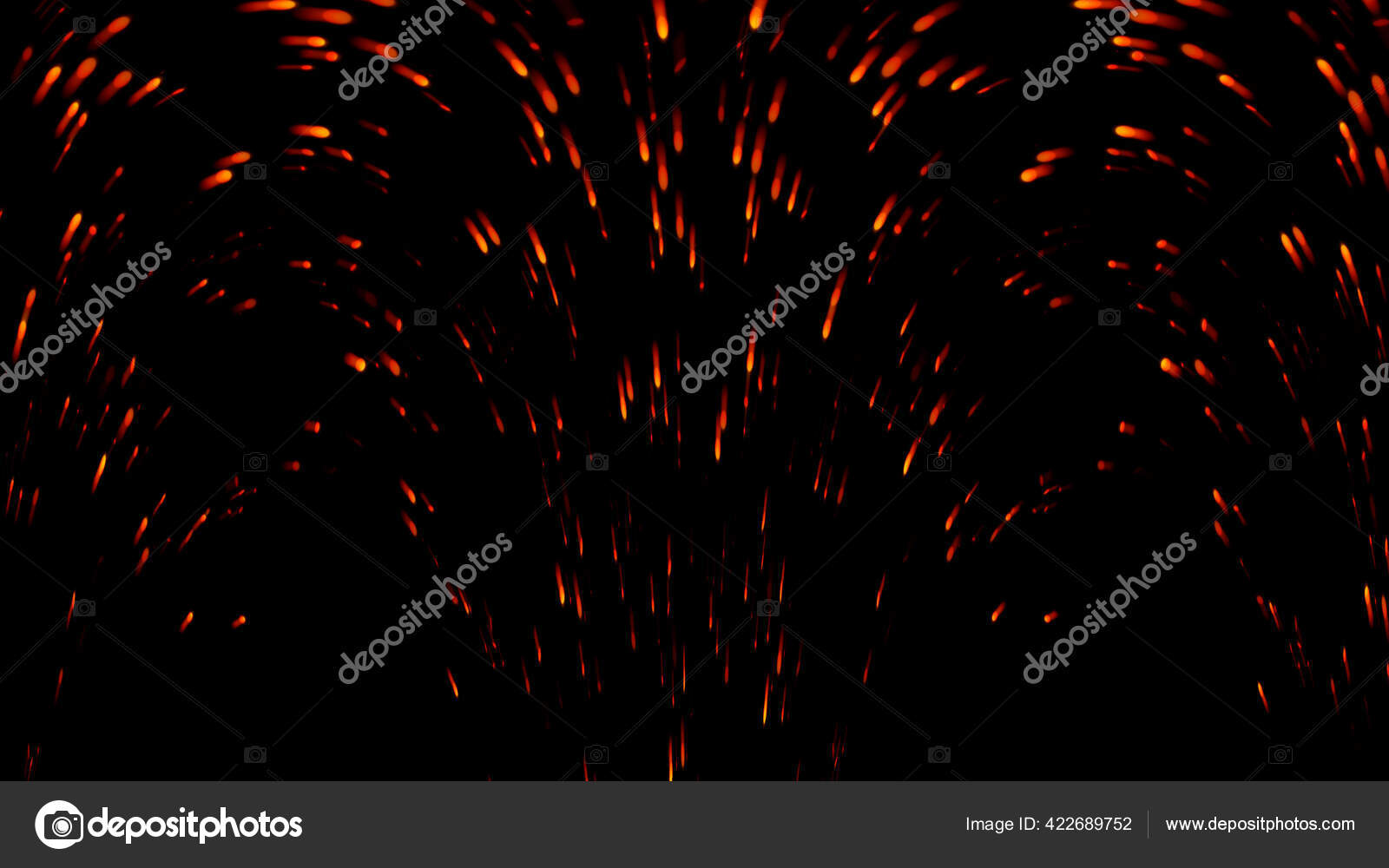 Colorful Particles Effect Dust Debris Isolated Black Background Motion ...