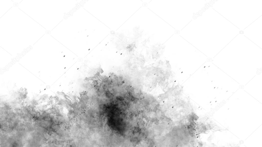 Fuego sobre fondo aislado. Efecto de explosión perfecto para decoración ...