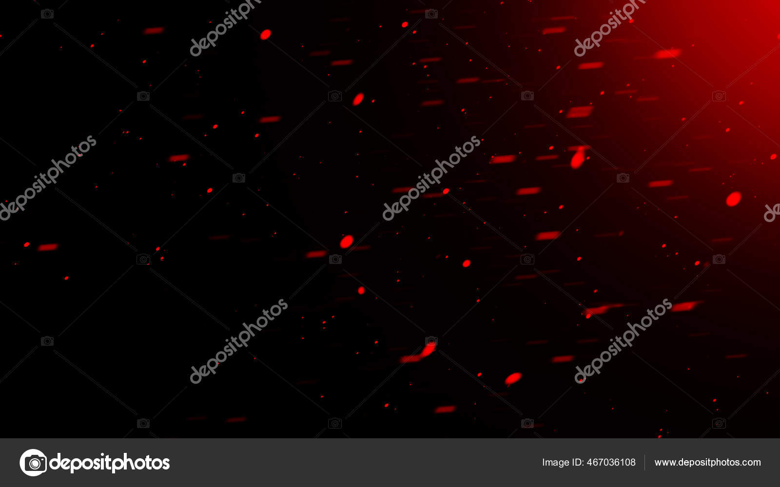 Perfect Red Fire Particles Embers Sparks Isolated Black Background ...