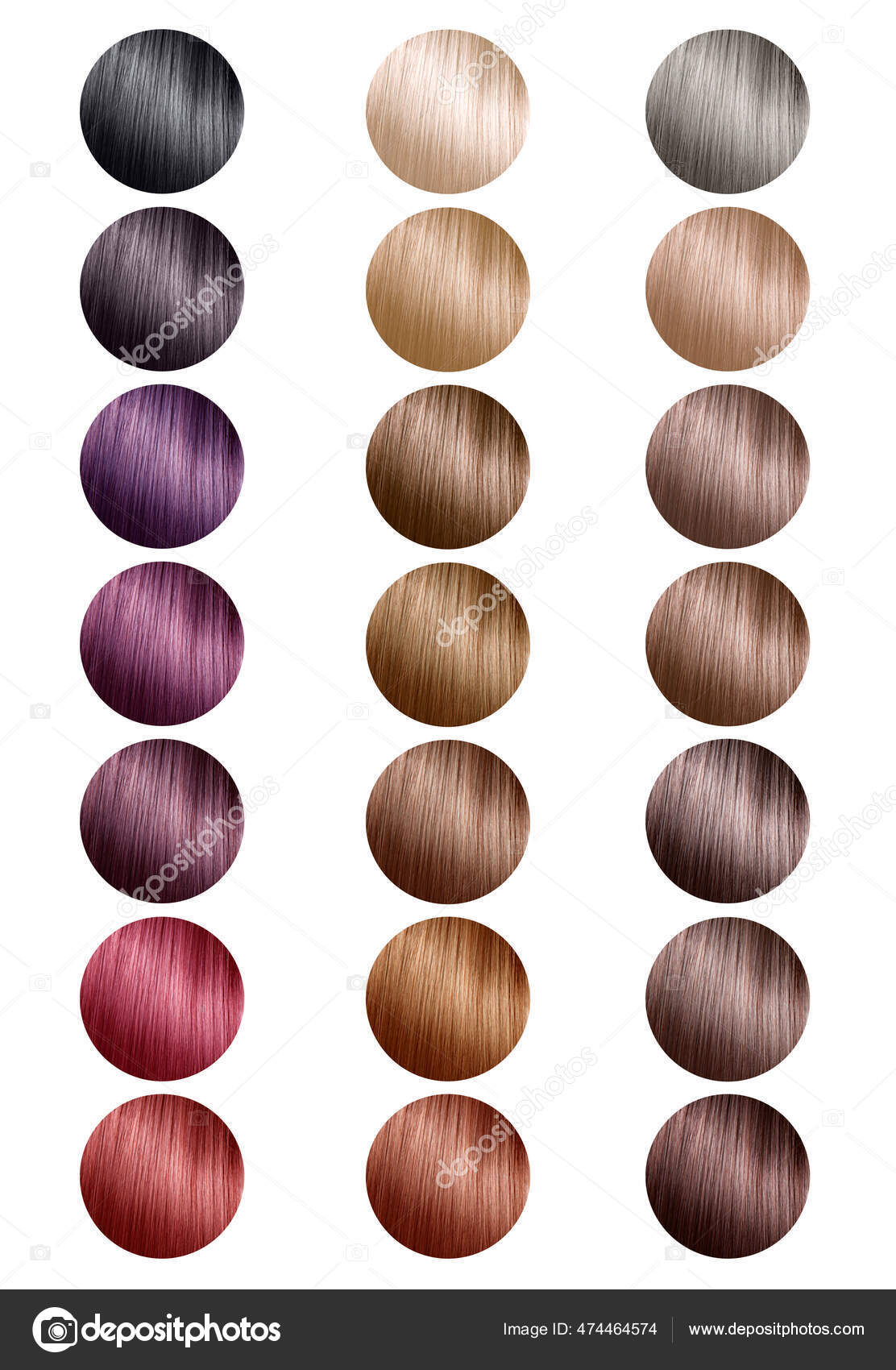 Tablas De Colores De Pelo Carta De Colores Teido Del Cabello