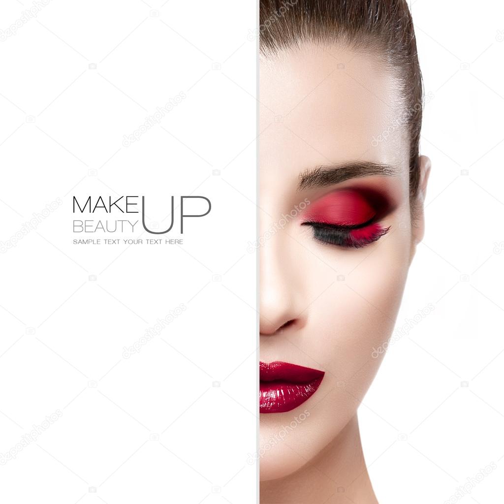 Beauty and Makeup concept. Template Design Stock Photo by ©casther 83691292
