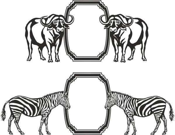 Frame with animals of Africa — Stock Vector © aleks1949 #65860189