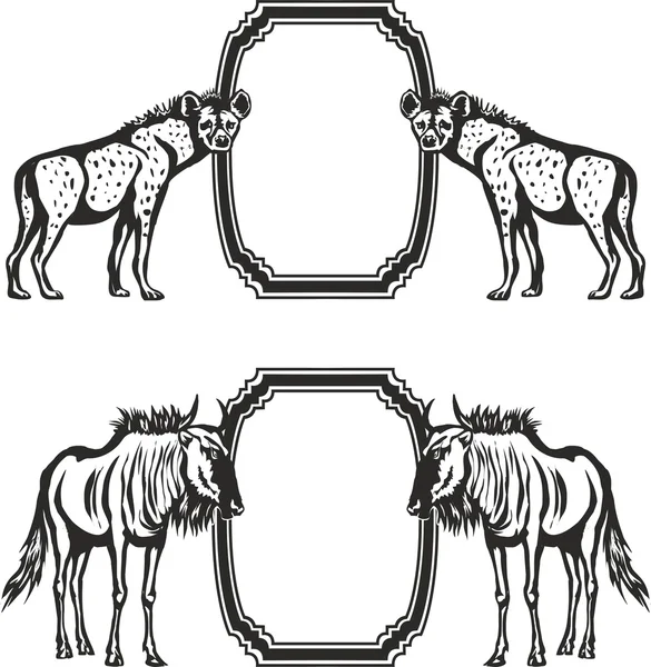 Frame with animals of Africa — Stock Vector © aleks1949 #65860189