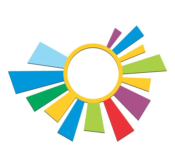 Logo of the color sun. — Stock Vector © Designer_an #90693410