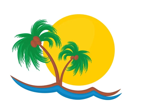 Logo isla tropical . Vector de stock #93443210 de ©Designer_an