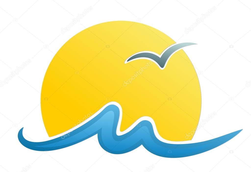 Logo sol y mar . Vector de stock #109423518 de ©Designer_an