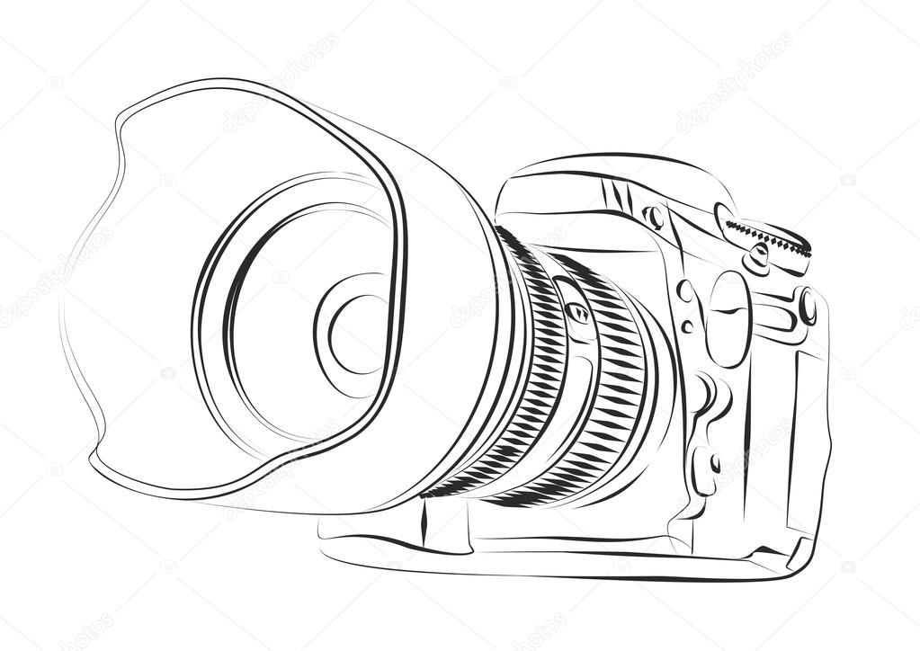 Dslr Camera Sketch