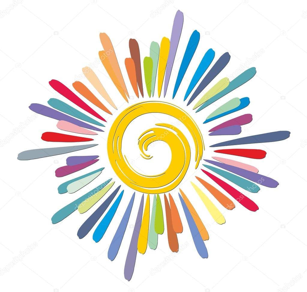 Logo of the color sun. — Stock Vector © Designer_an #90693410