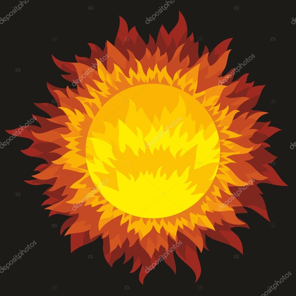 Bright, hot sun. Stock Vector Image by ©Designer_an #93991956