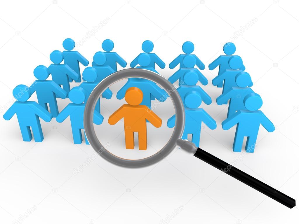 3d man search in the crowd Stock Photo by ©mrhighsky 73274529