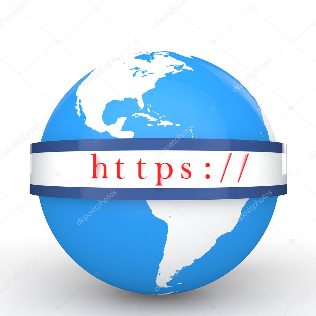 3d globe and secure web protocol — Stock Photo © mrhighsky #81575838