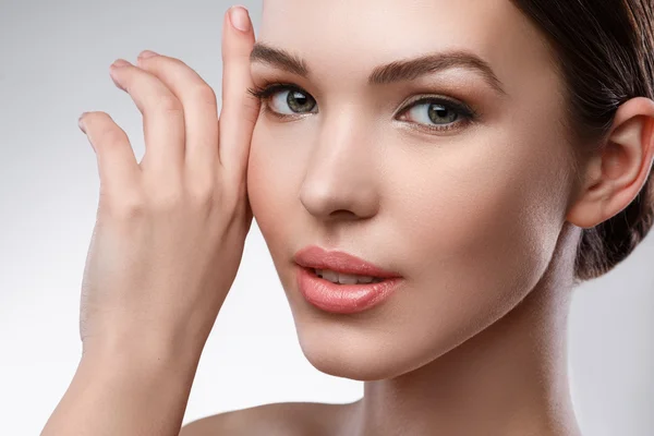 Woman with beautiful clean face Stock Photo by ©AY_PHOTO 106346372