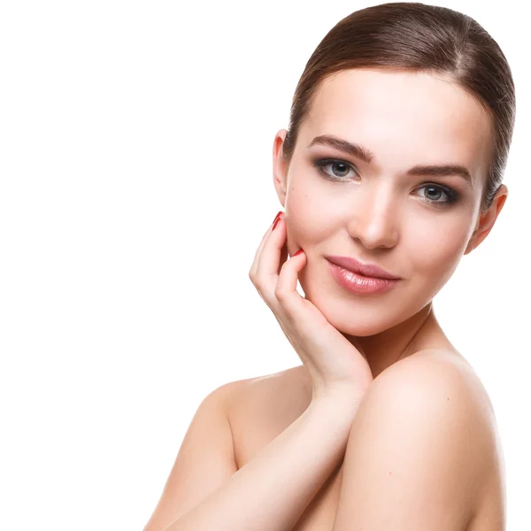 Woman with beautiful clean face Stock Photo by ©AY_PHOTO 106346372