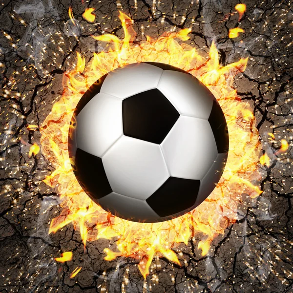 Soccer ball in flames — Stock Photo © sumners #3247866