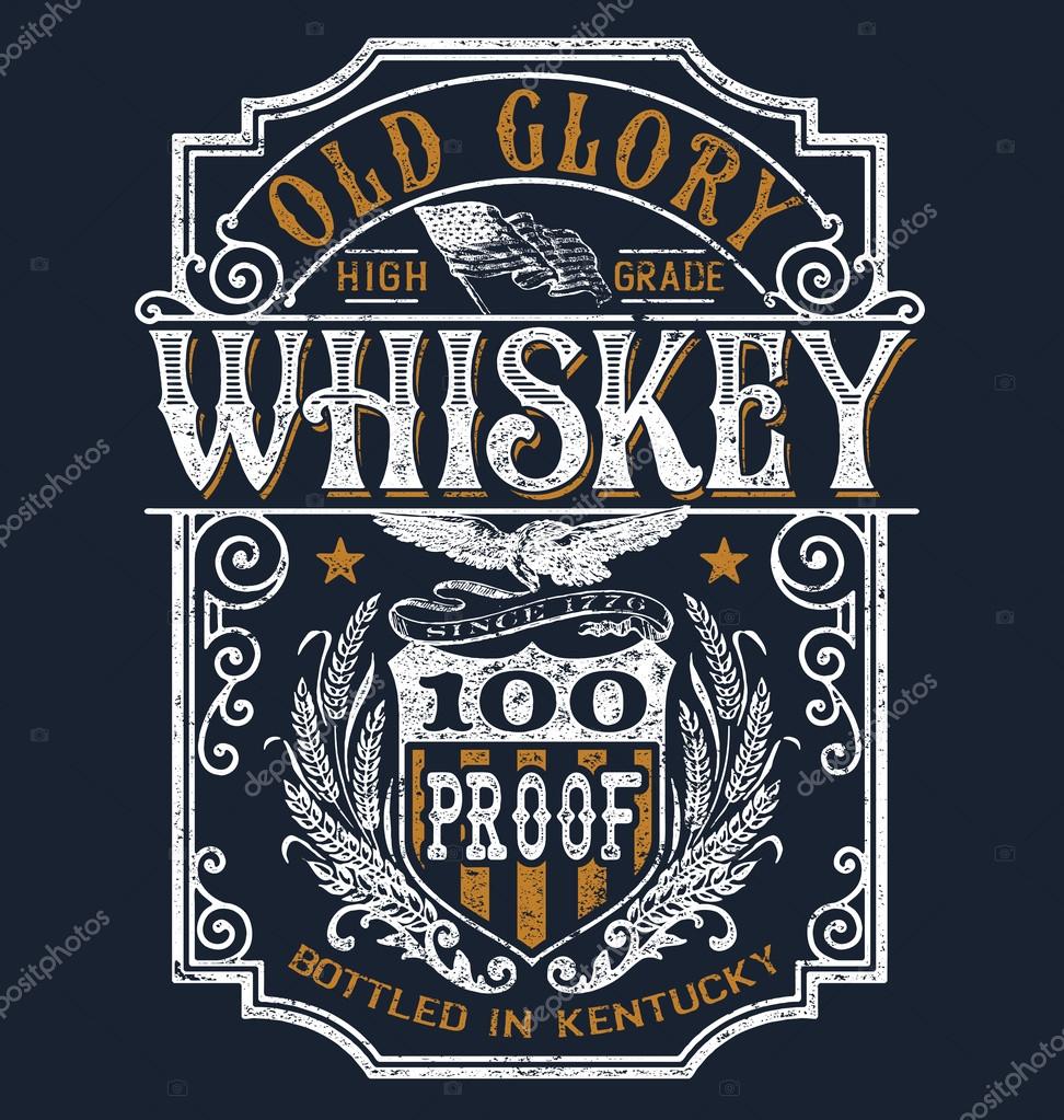Vintage Whiskey Label