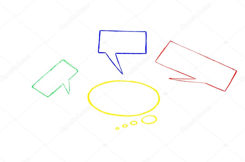 Talk box isolated on white — Stock Photo © ammza12 #54491363