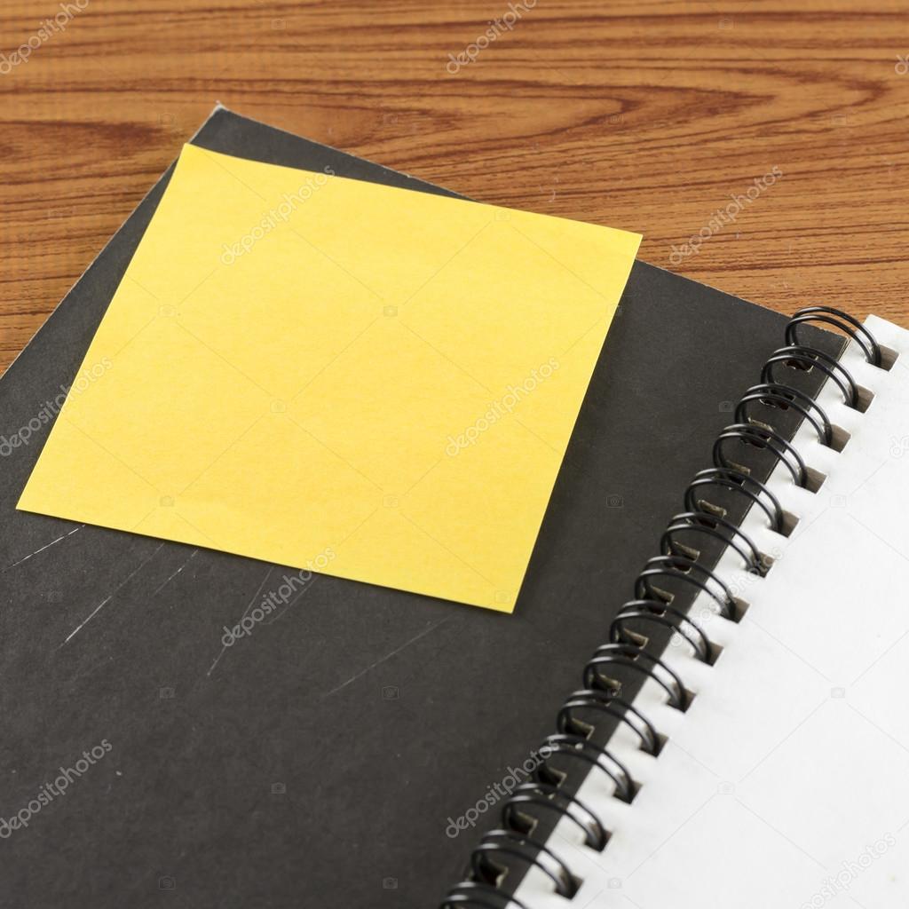 Open notebook with post it Stock Photo by ©ammza12 54934601
