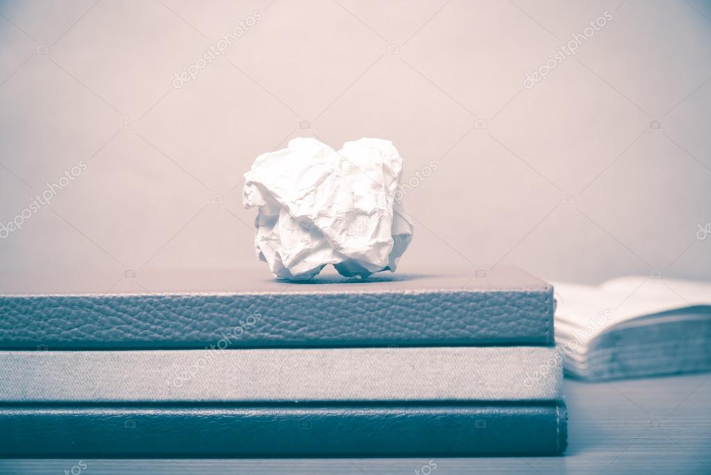 Books and crumpled paper Stock Photo by ©ammza12 78329606