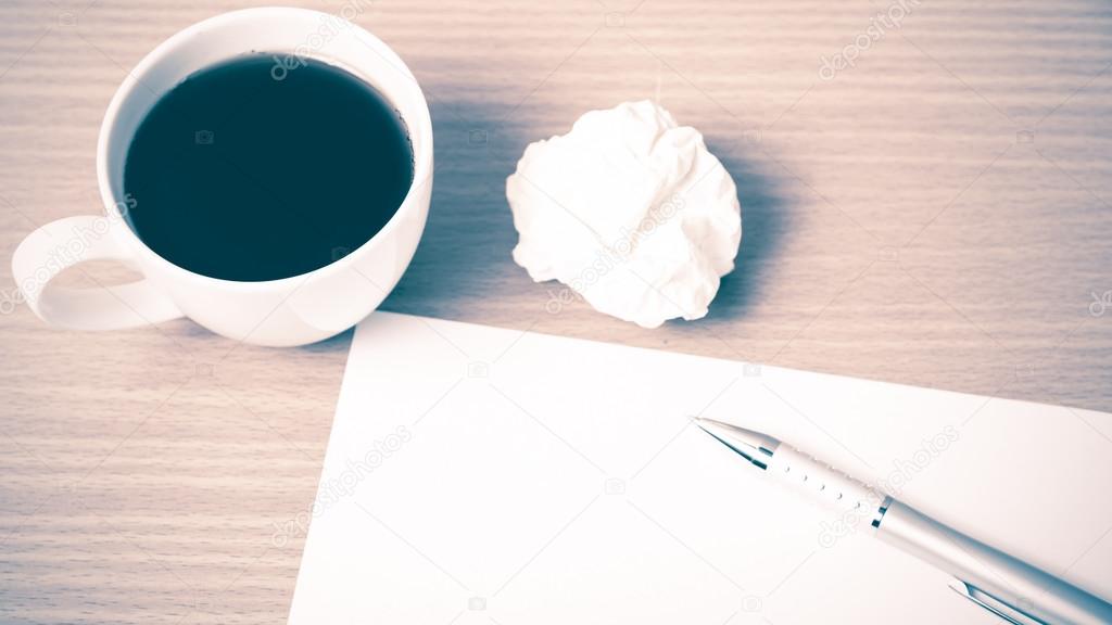 Crumpled paper and coffee Stock Photo by ©ammza12 78331046