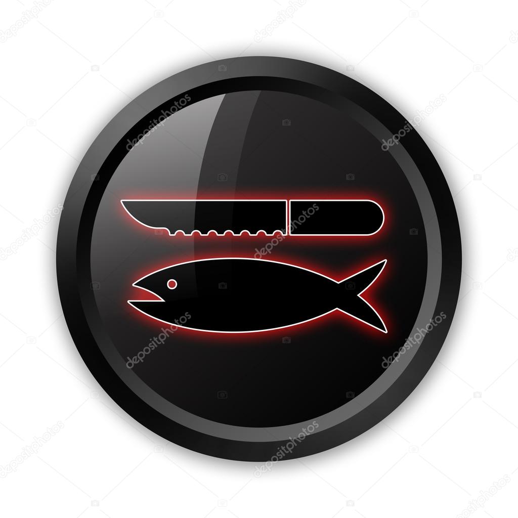 Icon, Button, Pictogram Fish Cleaning Stock Photo by ©mindscanner 101386188
