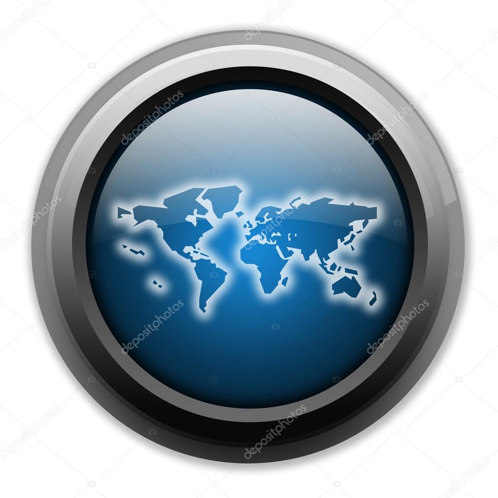 Icon, Button, Pictogram World Map — Stock Photo © mindscanner #102106736