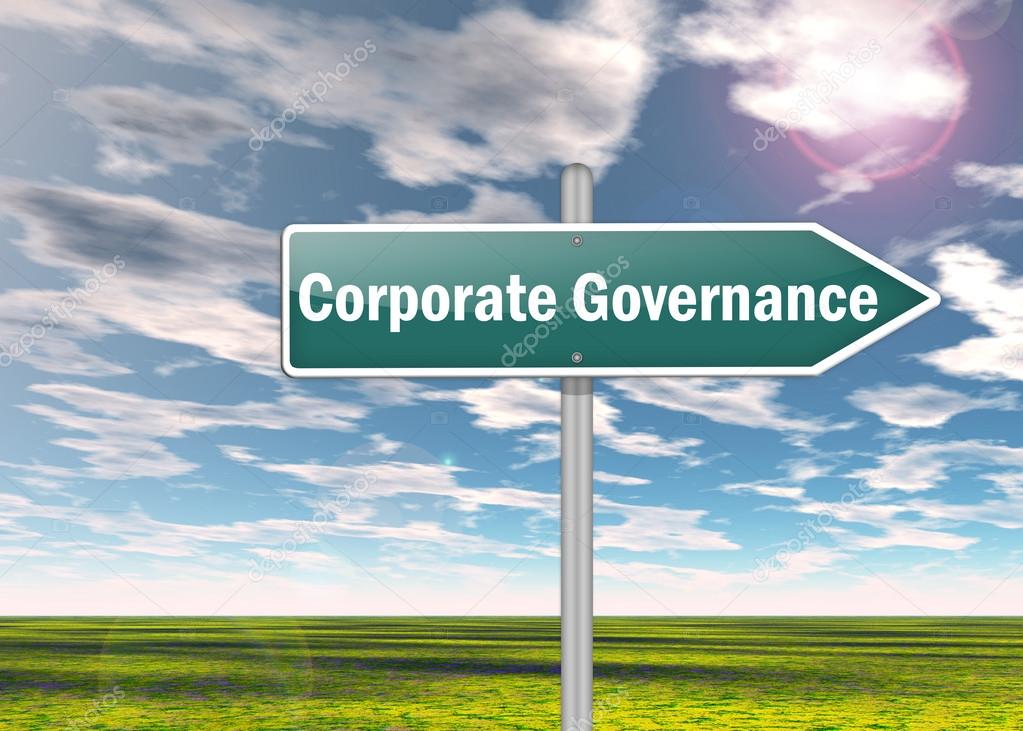 Signpost Corporate Governance — Stock Photo © mindscanner #53607645