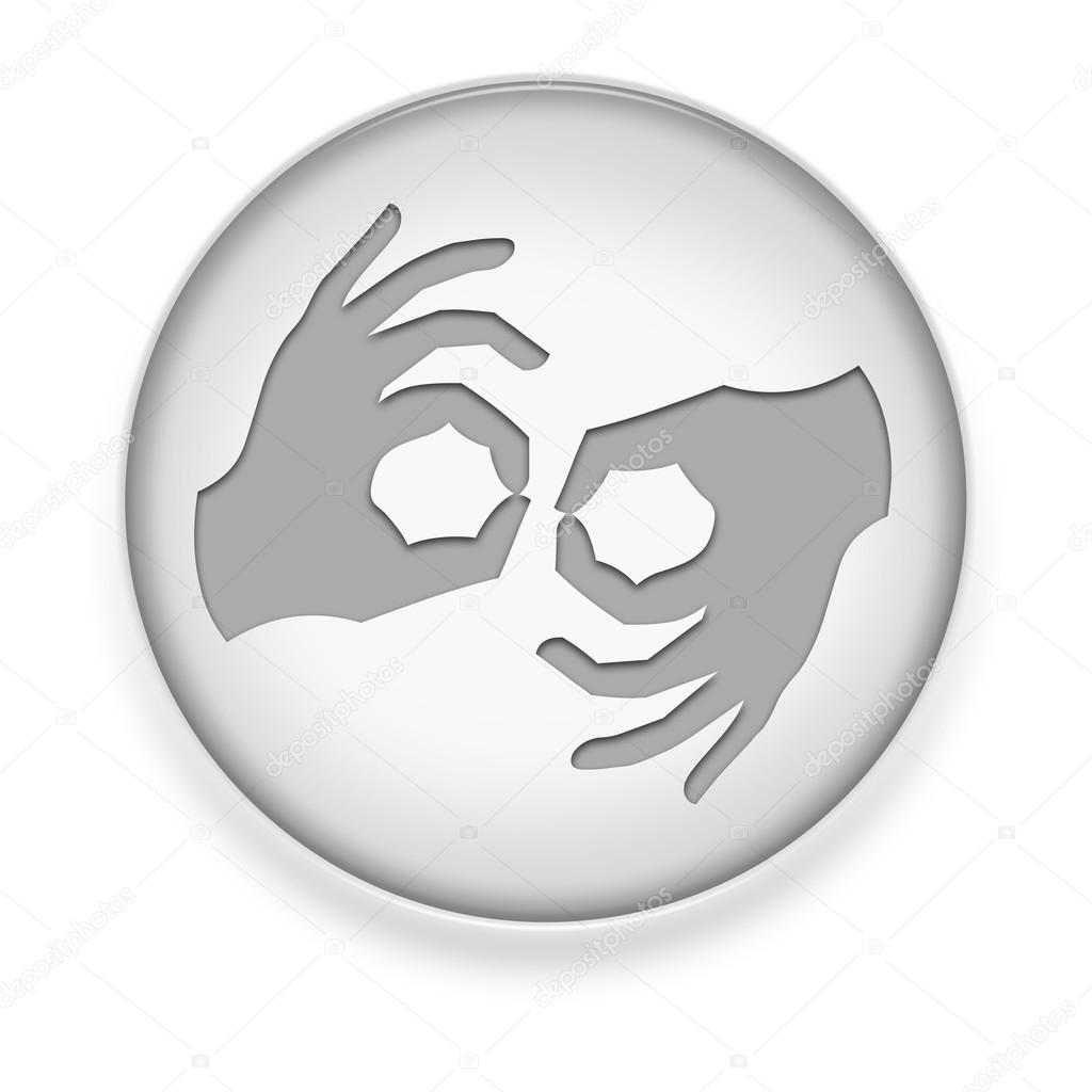 Icono, Botón, Pictograma Lenguaje de Signos — Foto de stock #71436067 ...