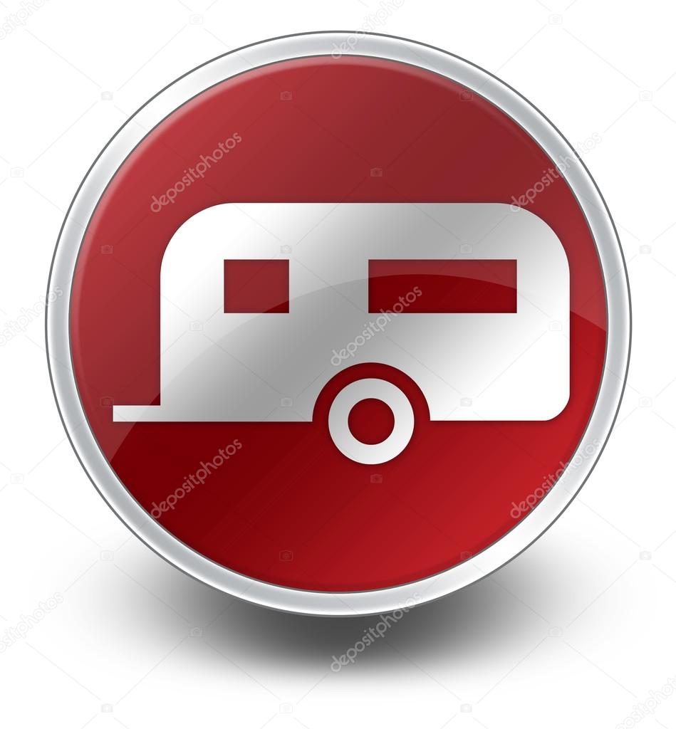 Icon, Button, Pictogram Camping Trailer — Stock Photo © mindscanner ...