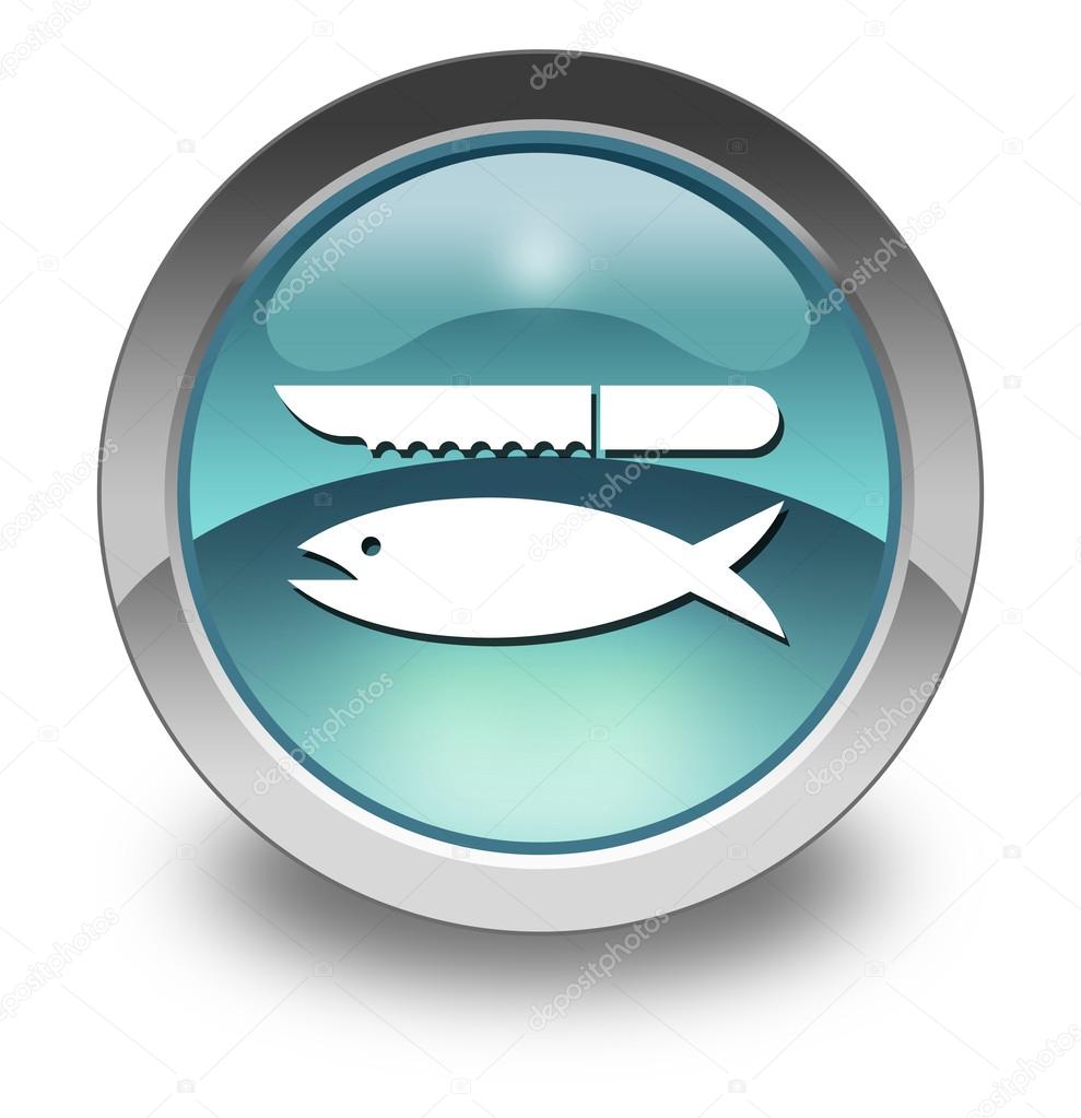 Icon, Button, Pictogram Fish Cleaning — Stock Photo © mindscanner #98812512