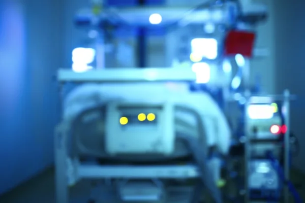 Equipment and technology in a hospital. Blurred medical backgrou ...