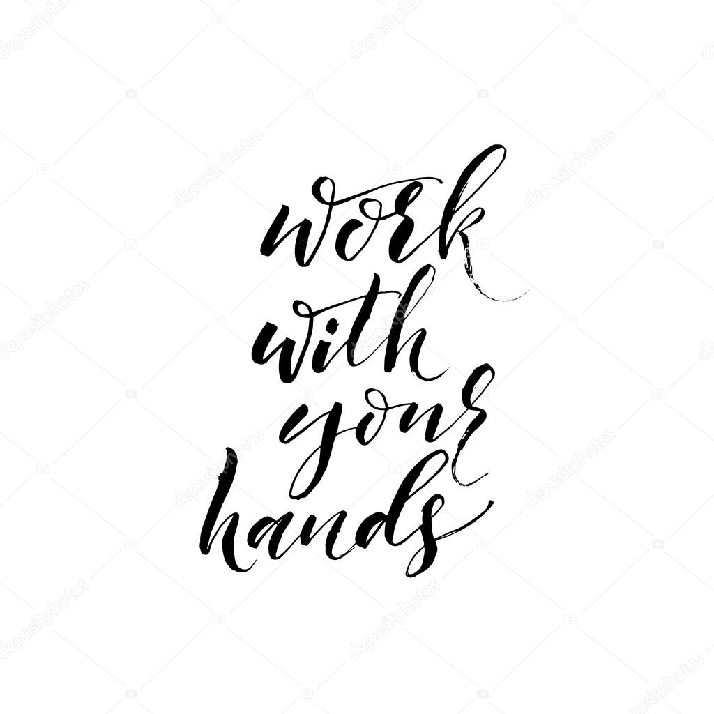 Work with your hands card. Stock Vector Image by ©gevko93 #112301232